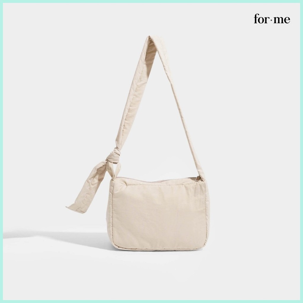 ForMe Puffy Nylon Shoulder Bag for Women (Taupe) | Shopee Philippines