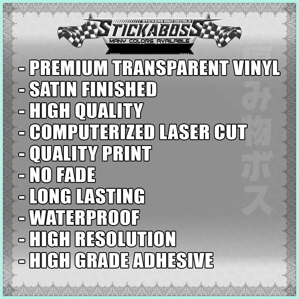 【PREMIUM UV PRINT】 TRANSPARENT CLICK 125 V3 DECALS ( STRIPING CUSTOM ...