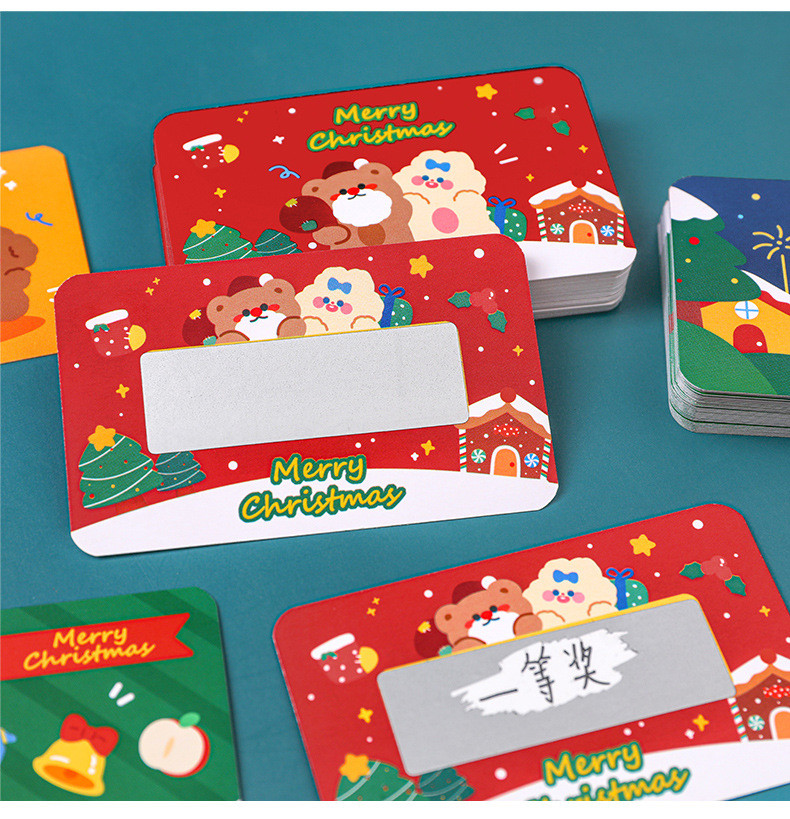 20pcs Christmas New Year Scratch Card Reward Gift Diy Handwritten ...