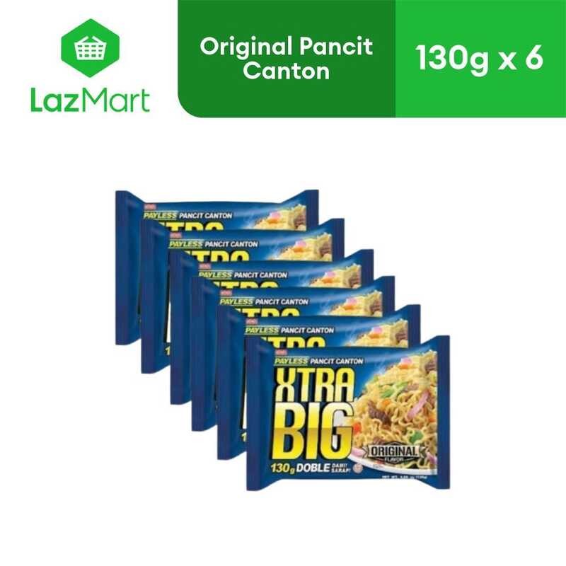 Payless Xtra Big Pancit Canton Original 125G - Pack Of 6 252 | Shopee ...