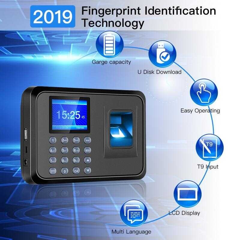 Fingerprint Attendance Machine LCD Screen Intelligent Biometric Attenda ...