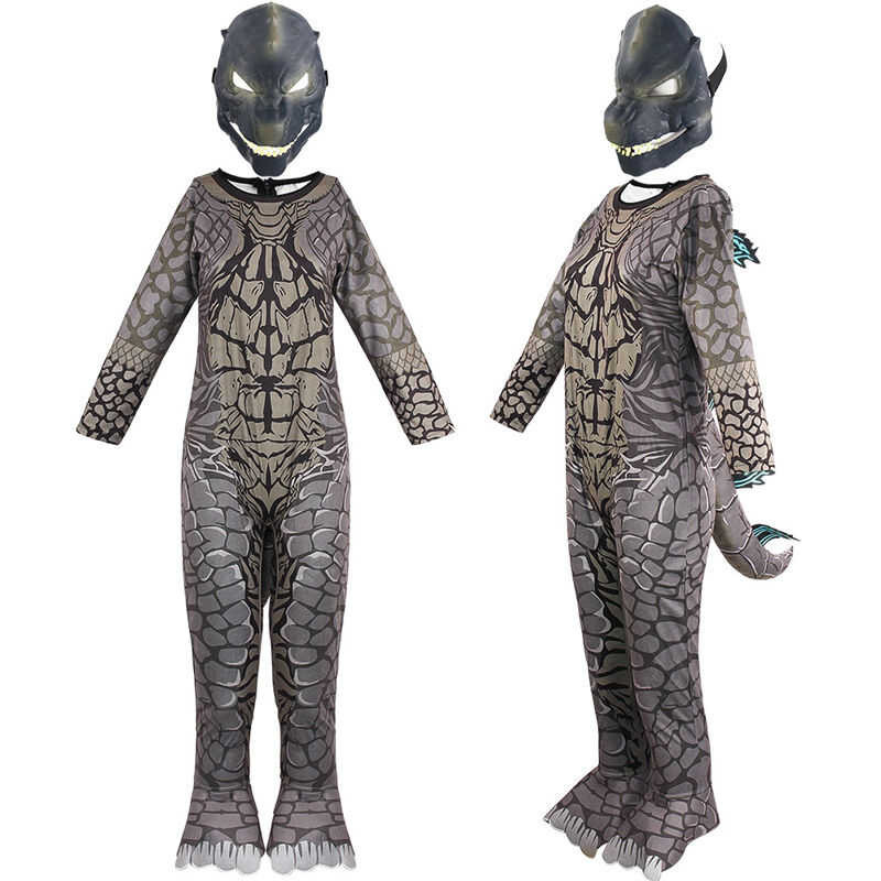 Xj Children Godzilla Dinosaur Costume King Kong War Cosplay Jumpsuit ...