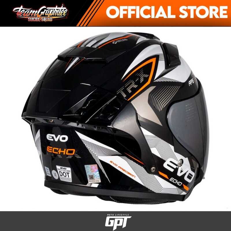 HELMET EVO Tr-X-Nr ECHO Half Face Dual Visor W/ Free Clear Lens W ...