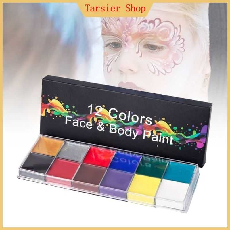 Face Set 12 Colors Hypoallergenic Makeup DIY Body Paint Palette For ...