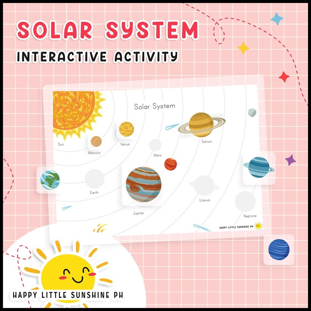 Solar system interactive activity | Fully laminated with velcro | Happy ...