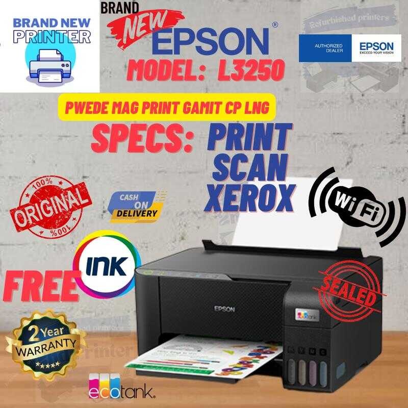 Epson Ecotank L3250 Model Brand New Continuous 4 In 1 Printer Print