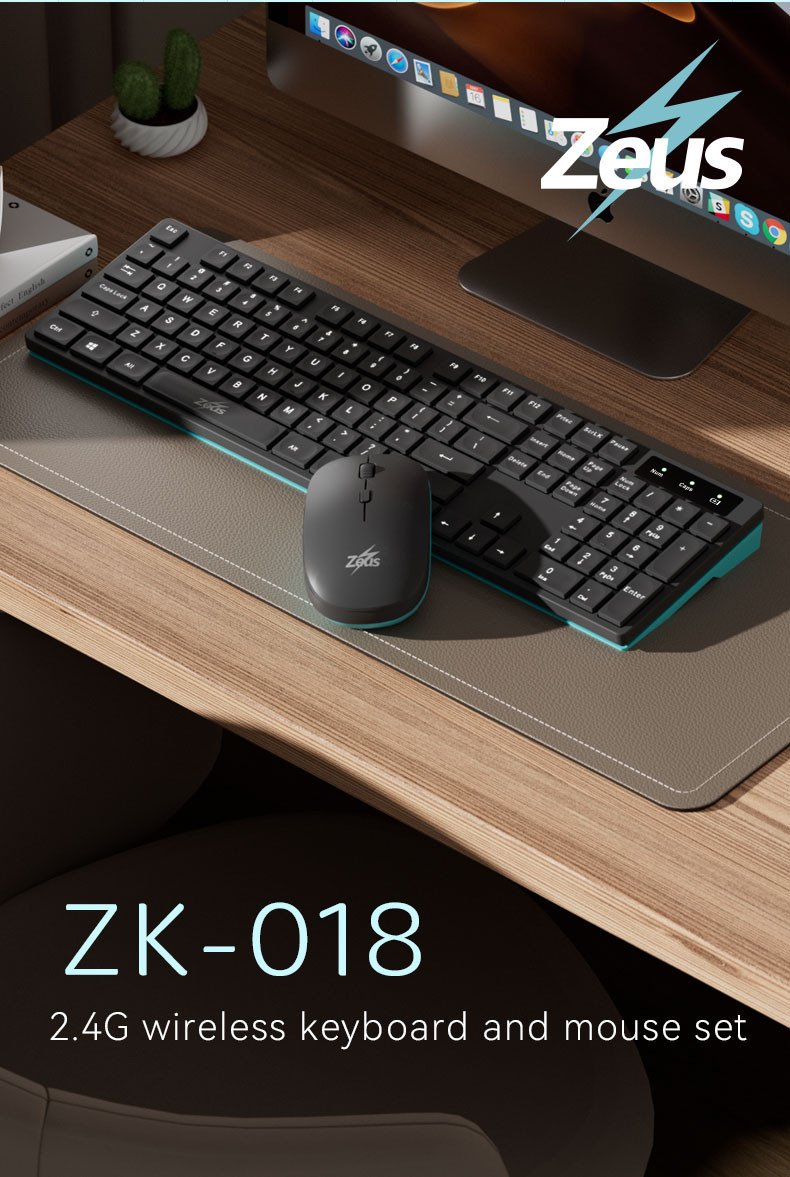 Zeus ZK-018 2.4G Wireless Keyboard And Mouse Combo — Ultra-Thin ...