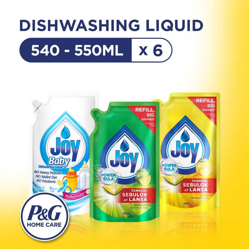 Joy Dishwashing Liquid Kalamansi Lemon Baby Bundle 540Ml - 550Ml Refill ...