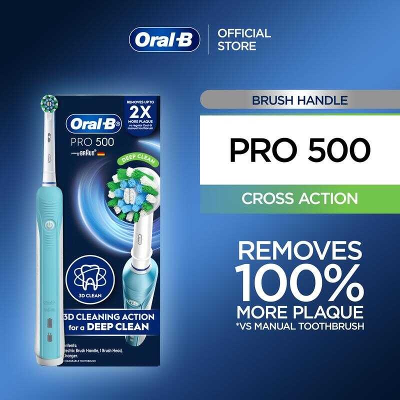 Oral-B Electric Toothbrush PRO 500 Powered By Braun 43E | Shopee ...