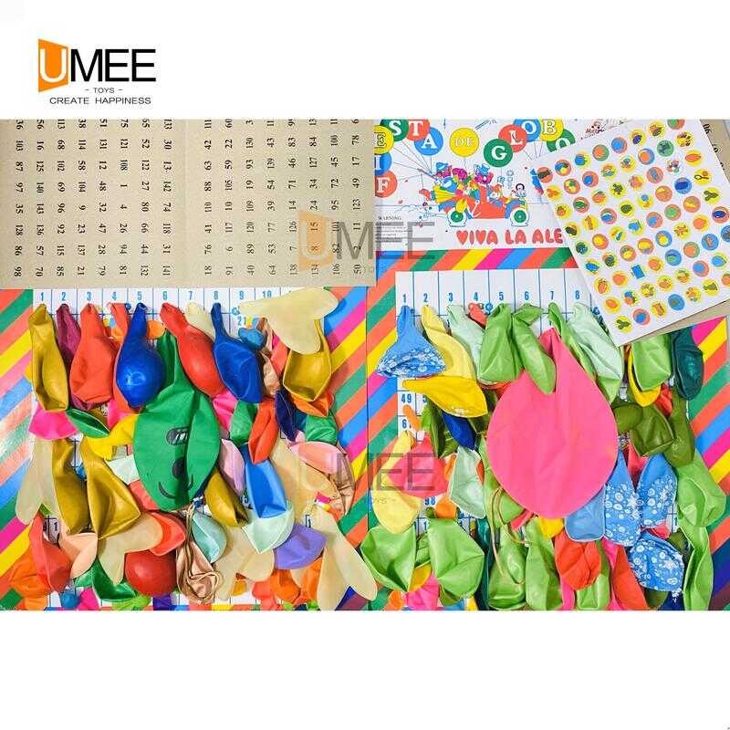 144Pcs Lottery Ballons With Bunutan Pad For Party Gift Loot-Bag Filler ...