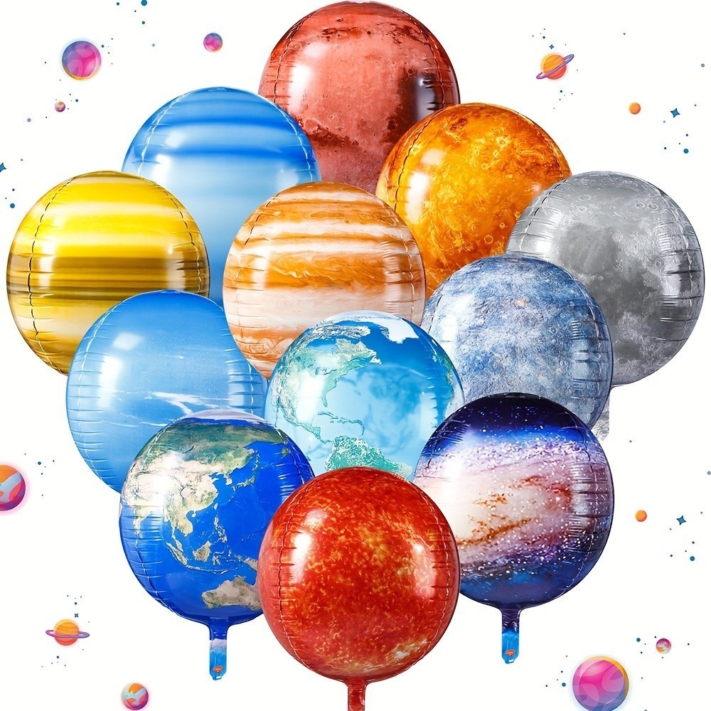 Party Brothers 12-Piece 22" Solar System Foil Balloons - Earth, Moon ...