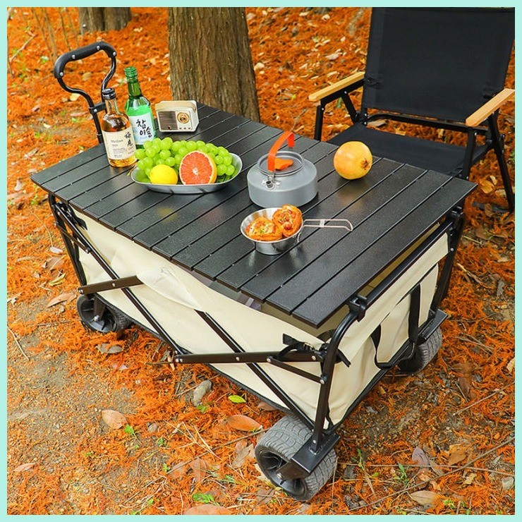Outdoor Trolley Foldable Trolleys Cart Beach Camping Tool Carts Free ...