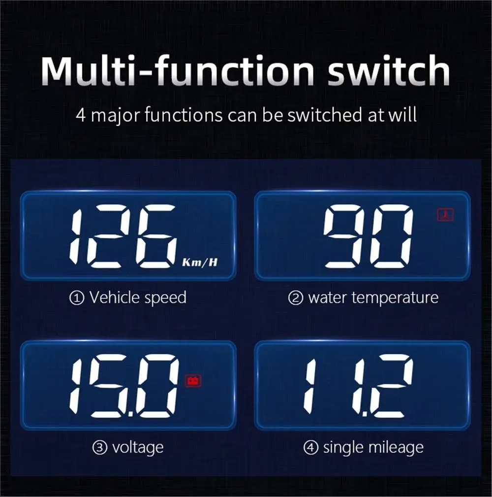 M3 Auto OBD2 Head-Up Display Auto Electronics HUD Projector Display ...