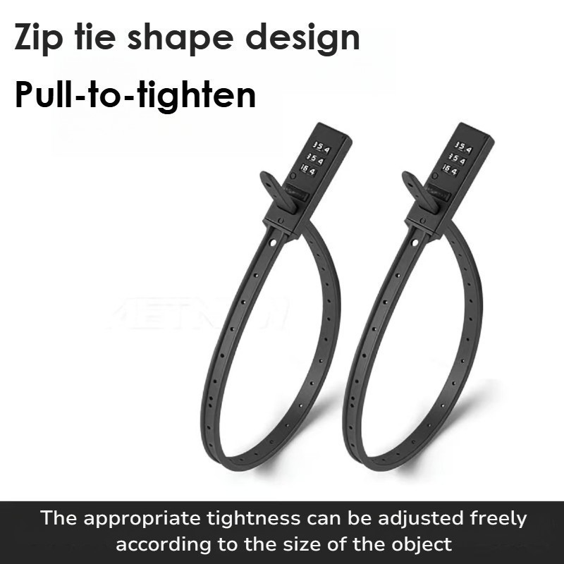 MAG 3-Digit Zip Tie Combination Lock Nylon Tear-Resistant Adjustable ...