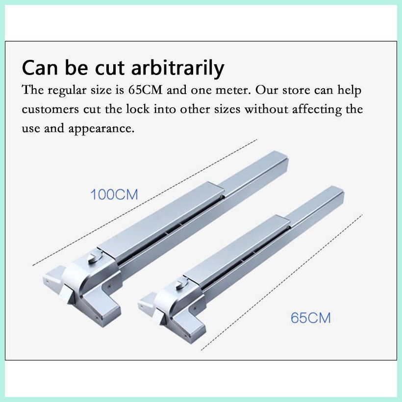 65/100cm Fire Door Push Lock Security Escape Fire Rated Push Rim Panic ...