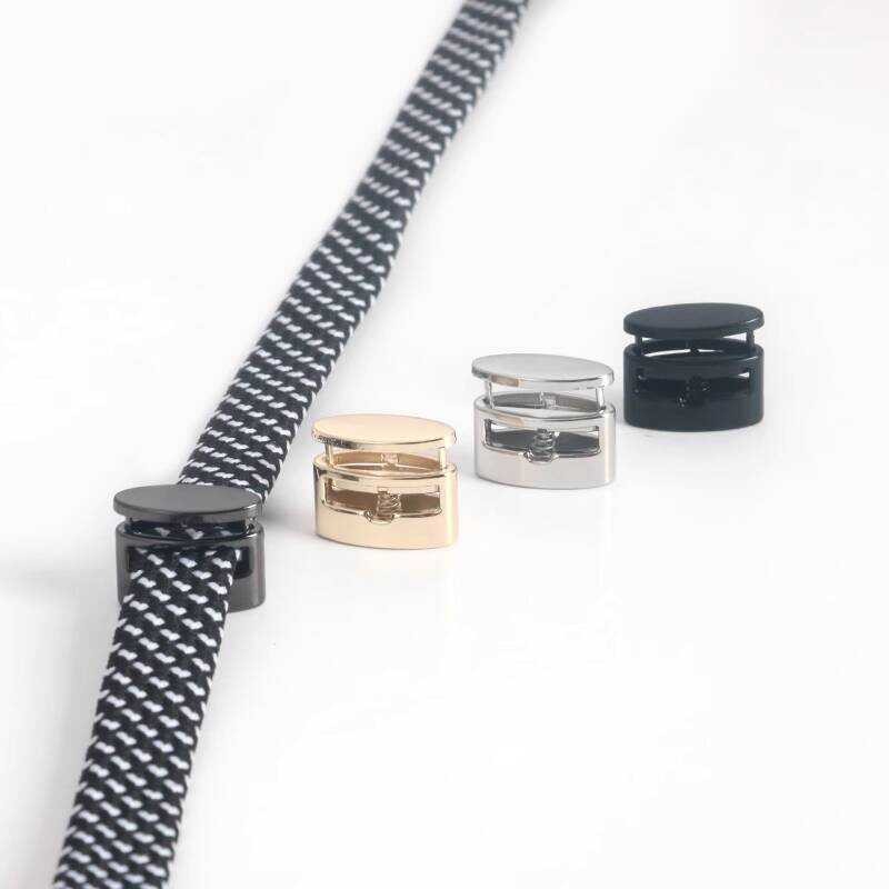 Metal Flat Webbing Elastic Adjustment Spring Stopper Clothing Belt Cord ...