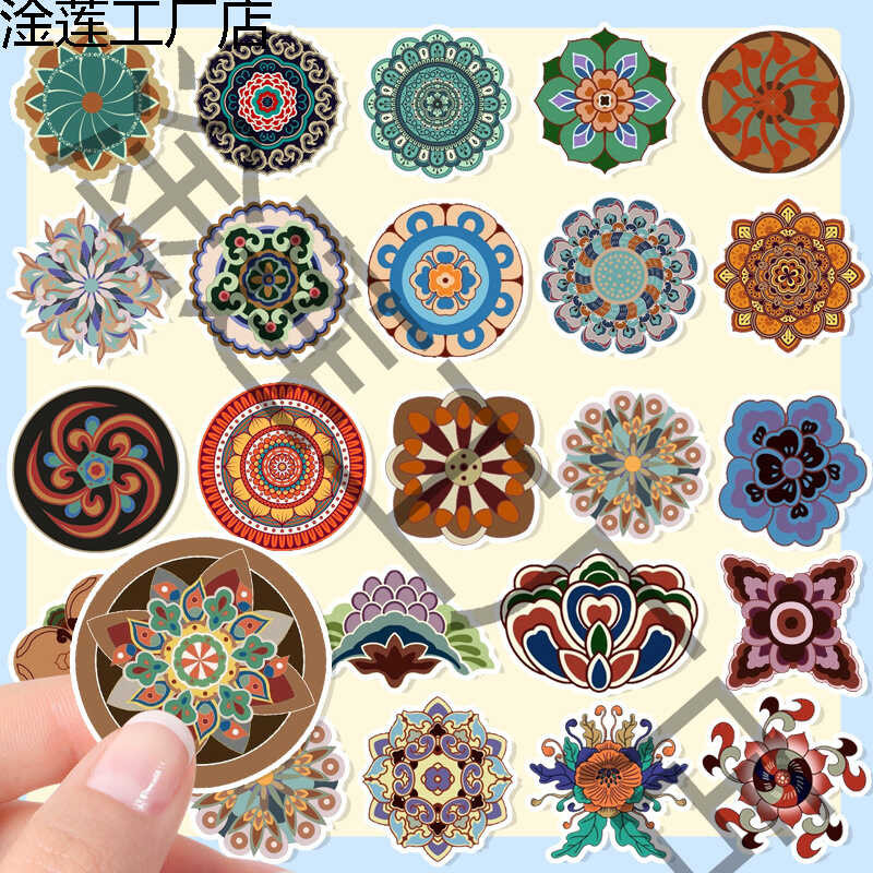 Hand Account Sticker Wind Element Ethnic Style Wall Painting Pattern ...