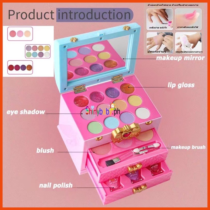 Nontoxic Washable Kids Makeup Set, Girls Pretend Makeup Set Toys ...