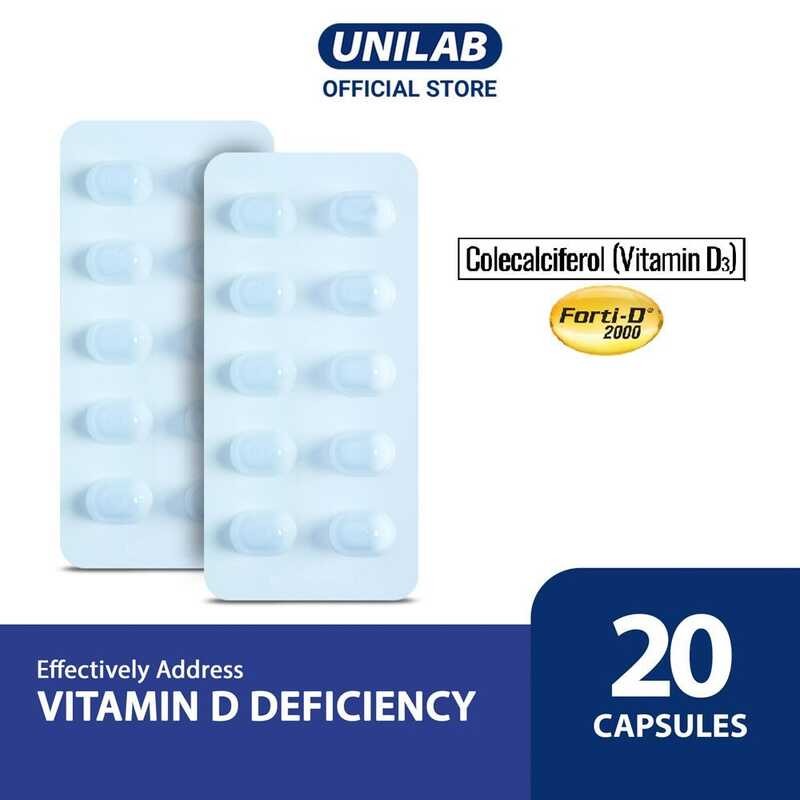 Unilab Forti-D 2000Iu 20 Capsules- For Vitamin D Deficiency To Improve ...