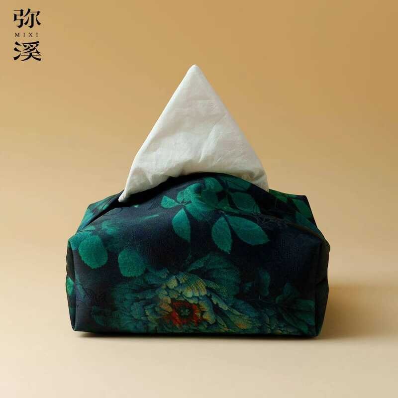 Mixi Chinese Style Hand-Made Satin Tissue Box Household Fabric Paper ...