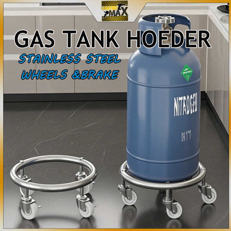 Stainless Steel Silver LPG Tank Roller Stand With Brake Wheels – Gasul ...