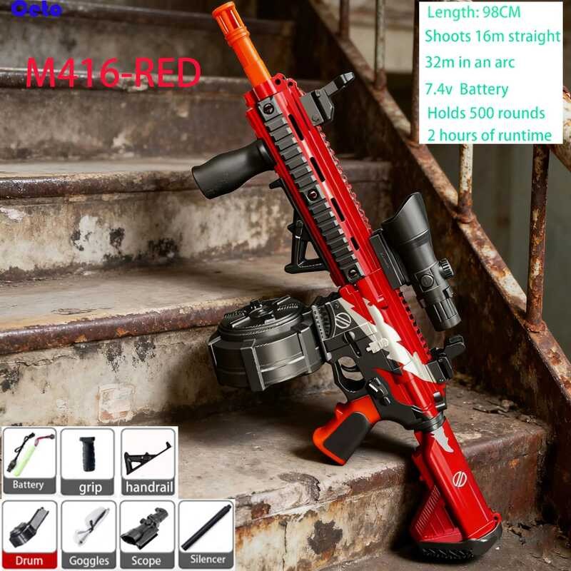 M416 Parent-Child Gel Blasters Set: Automatic Eco Ball Toy Gun For ...