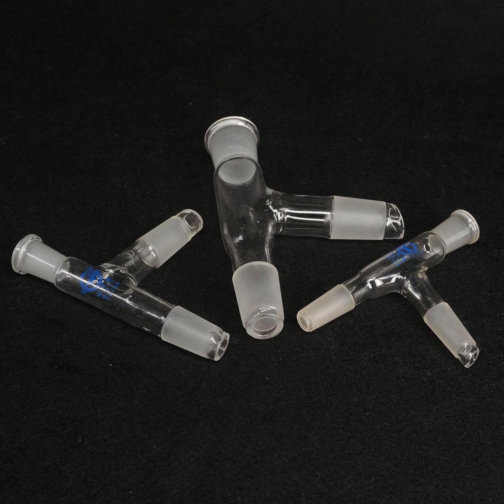 #14 #19 #24 #29 GG-17 Borosilicate Glass Joint Distillation Adapter 3 ...