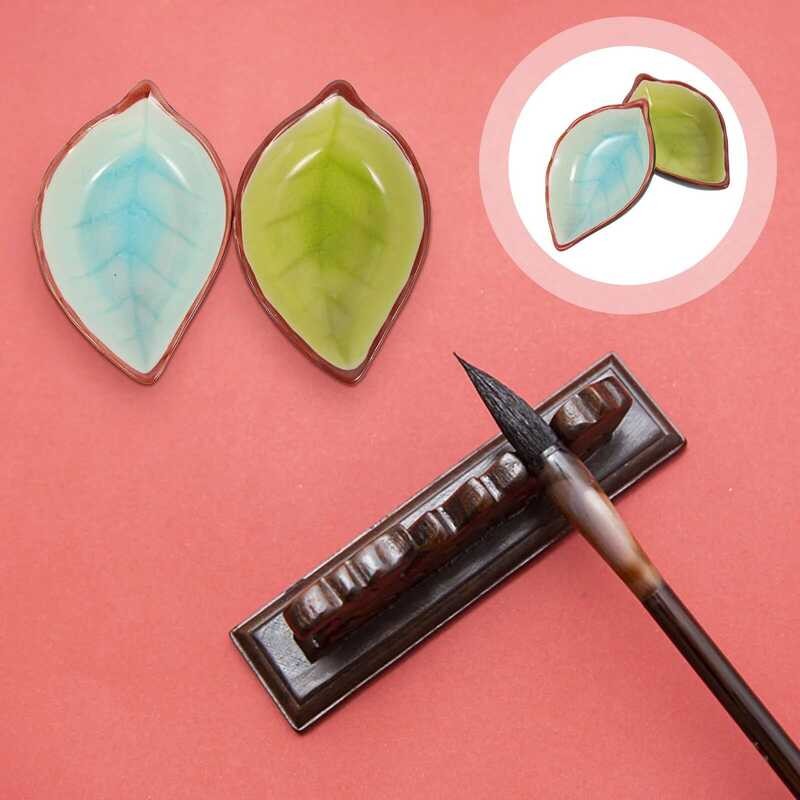 Y 2Pcs Calligraphy Tray Pen Stand Practical Office Study Room Ink Well ...