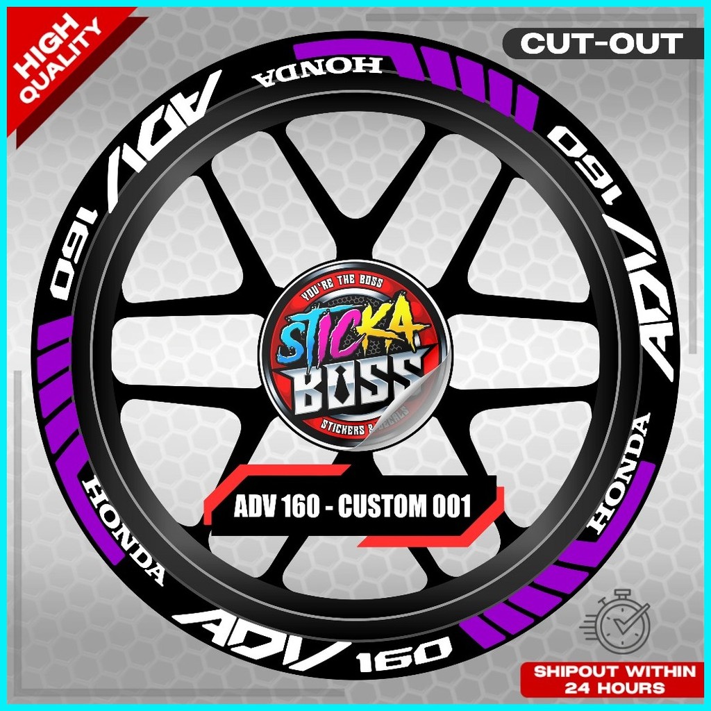 ADV 160 MAG STICKER SET ( 2 MAGS ) - CUSTOM 001 | VINYL WATERPROOF CUT ...