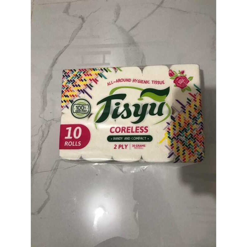 10 PCS 30 G TISYU Coreless Bathroom Tissue 2 Ply 3 82B2d 0A A0 | Shopee ...