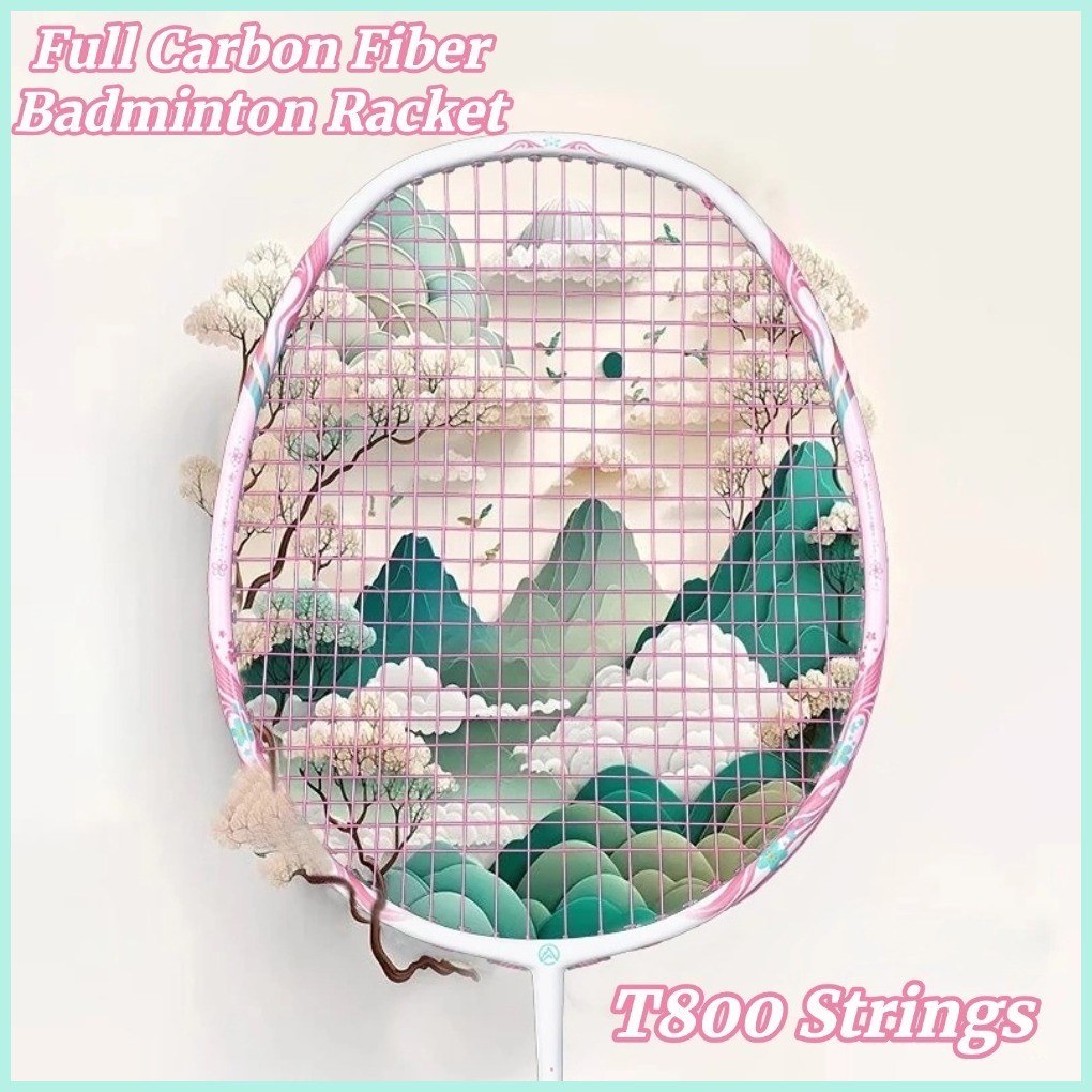 ALPSPORT 4U 22LBS G5 Full Carbon Badminton Racket T800 Strings Grips ...