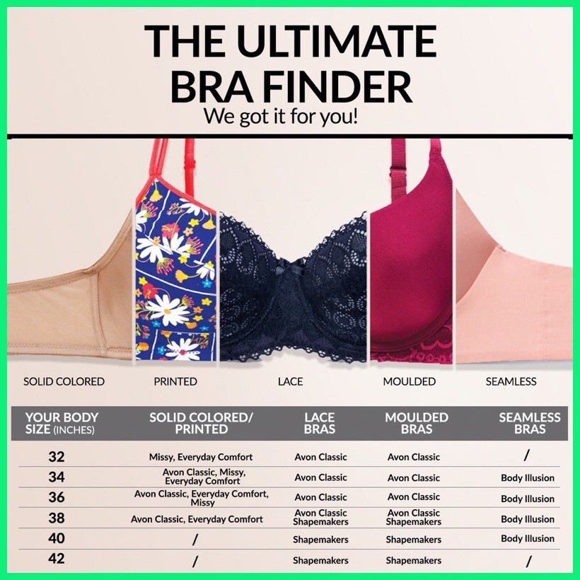 Avon Gracie underwire bra | Shopee Philippines