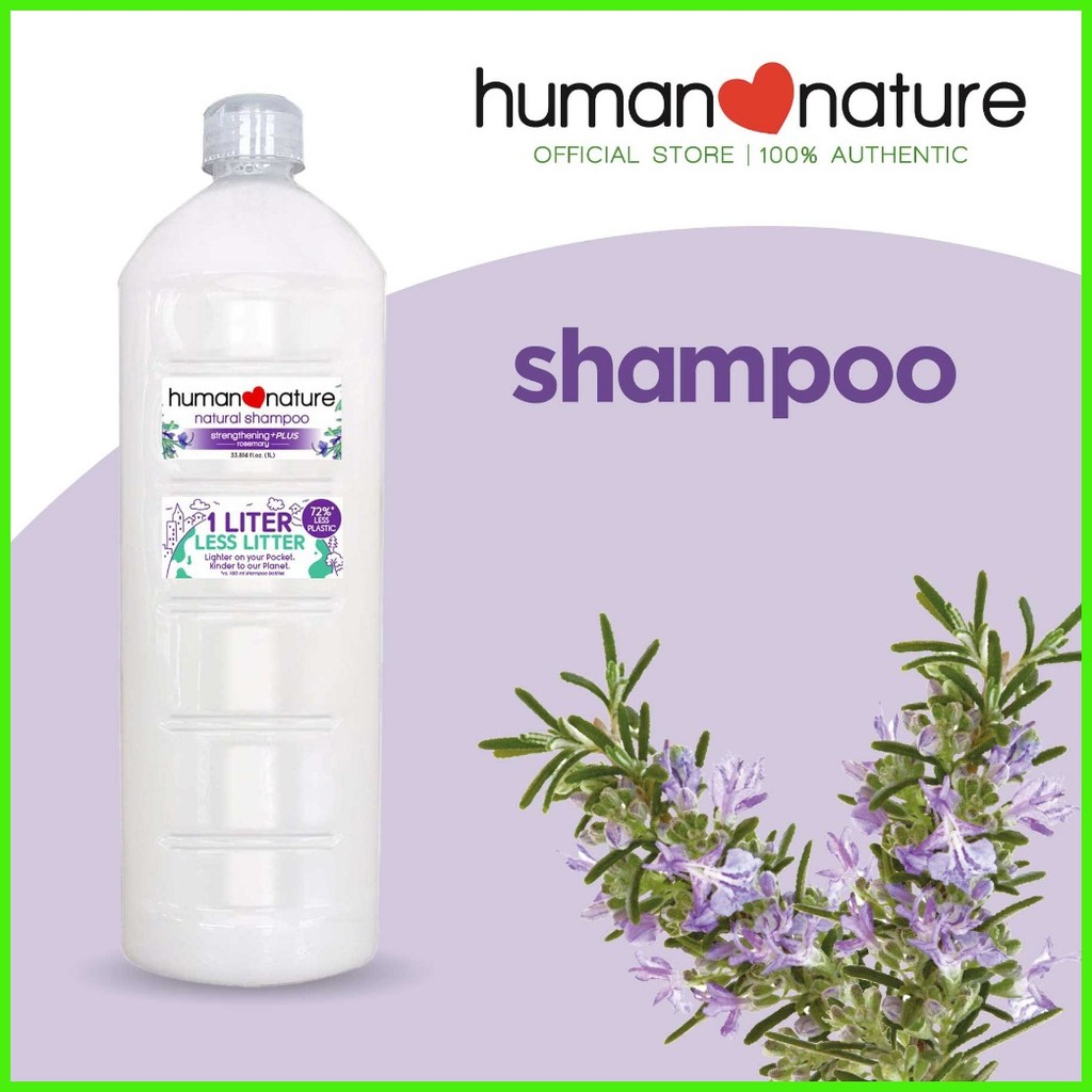 Human Nature Strengthening +PLUS Shampoo Rosemary 1000ml | Shopee ...