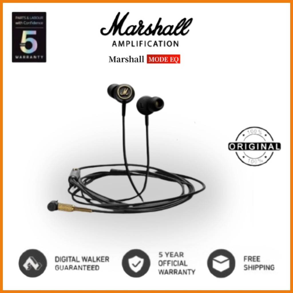 MARSHALL MODE EQ Wired 3.5mm In Ear Headphones Microphone Noise ...