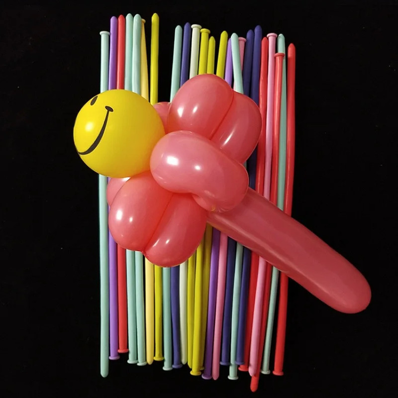 100pcs DIY Long Balloon Long Strip Balloon Magic Balloon Birthday Party ...