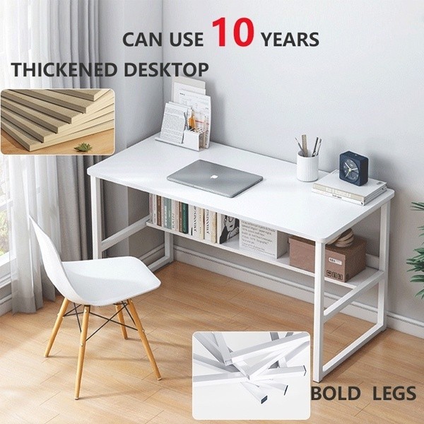 80CM/100CM/120CM Study Table Double Layer Student Table Study Desk ...