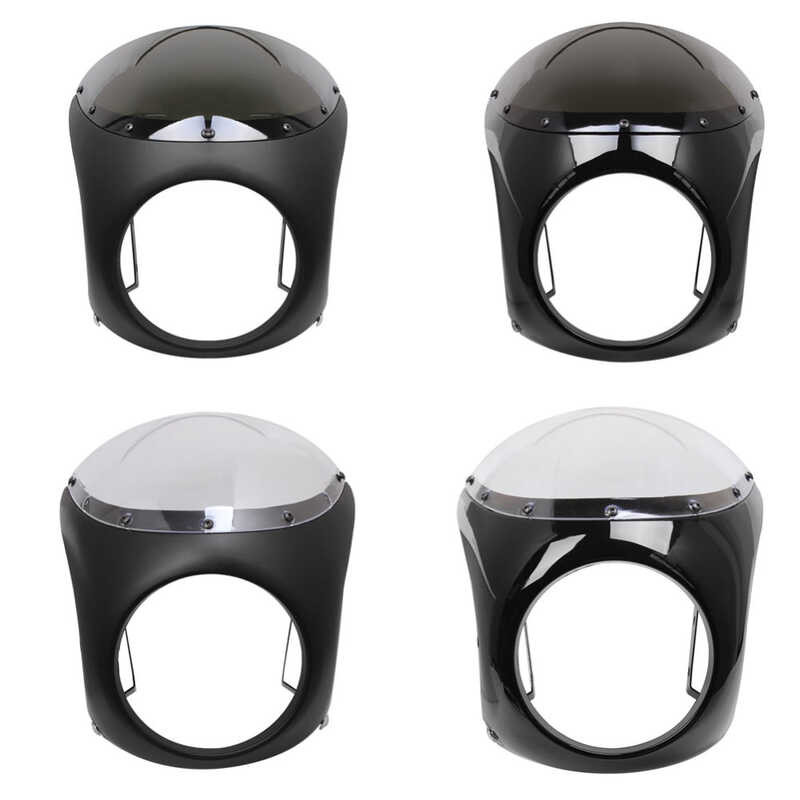 Universal Motorcycle Cafe Racer 7Inch Headlight Handlebar Fairing ...