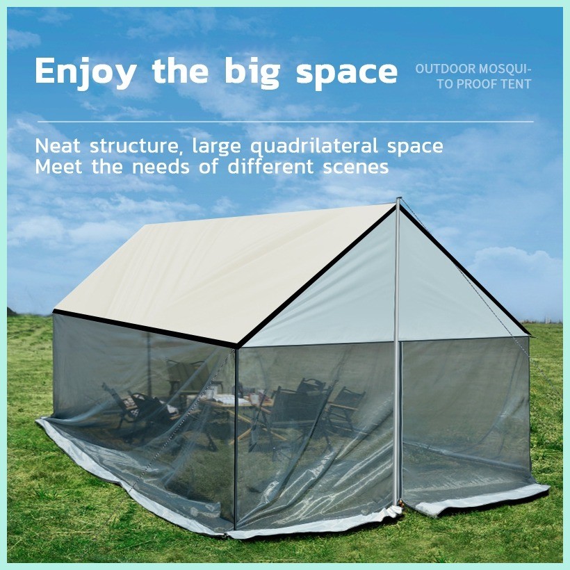 3*6m Multi functional black rubber mesh tent Awning tent camping canopy ...