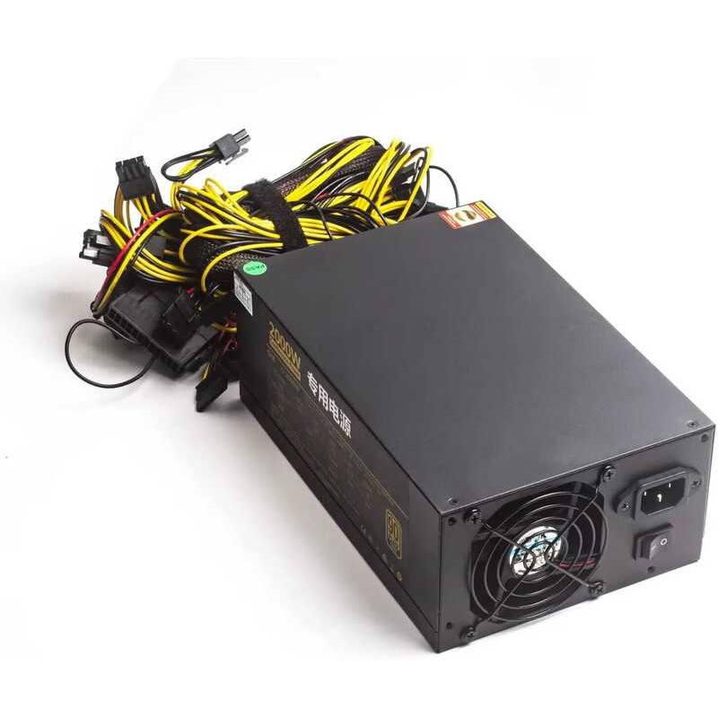 2000W 90 Plus Gold Certified ATX Supply 180V-240V PSU with Cool Fan for ...