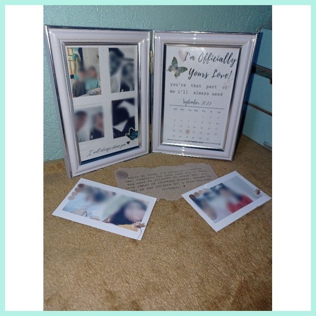 CUSTOMIZED DOUBLE GLASS FRAME FREE LAYOUT & PRINT (GIFT FOR HIM/HER ...