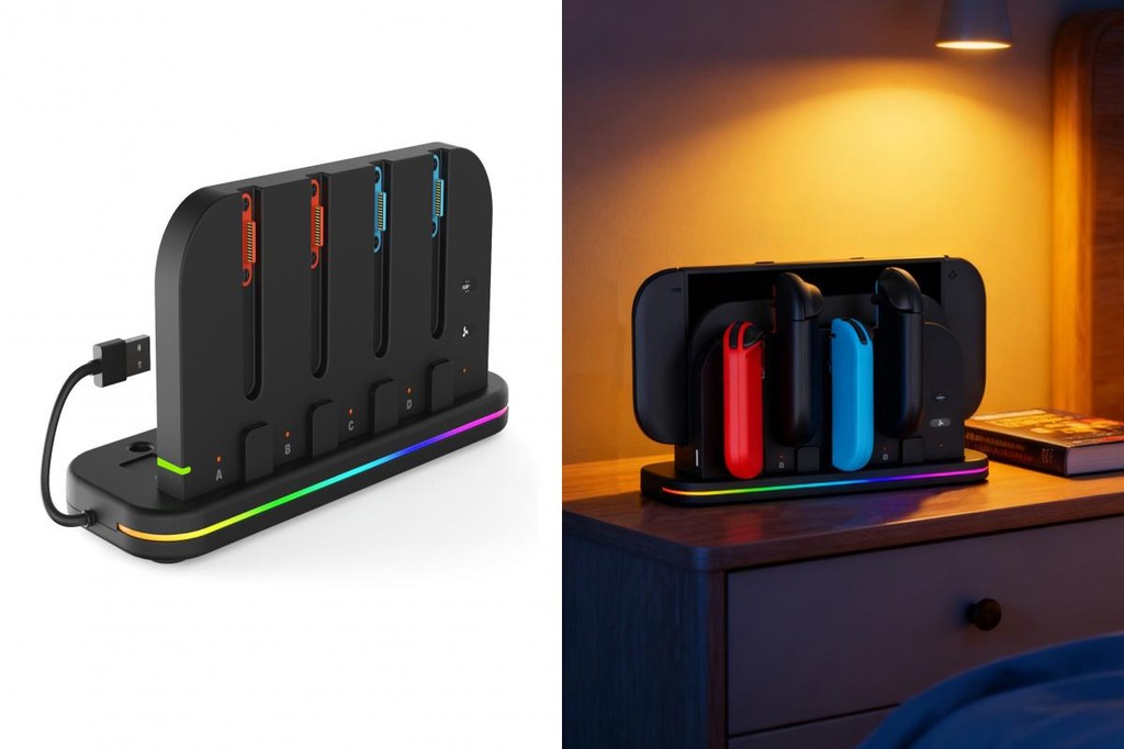 SGES Gamepad Charging Station Gamepad Charging Dock Nintendo Switch ...
