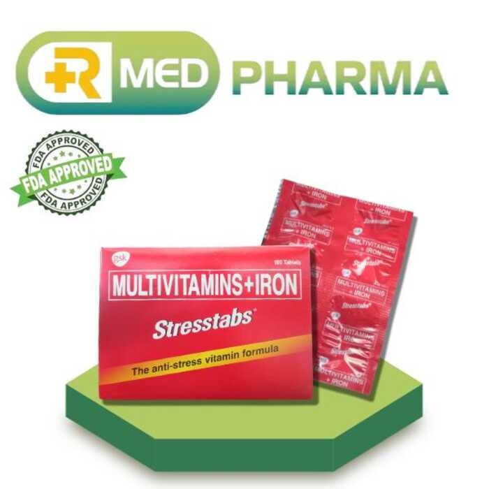 STRESSTABS (Multivitamins+Iron) 4Pcs Healthcare Supplement Bea | Shopee ...
