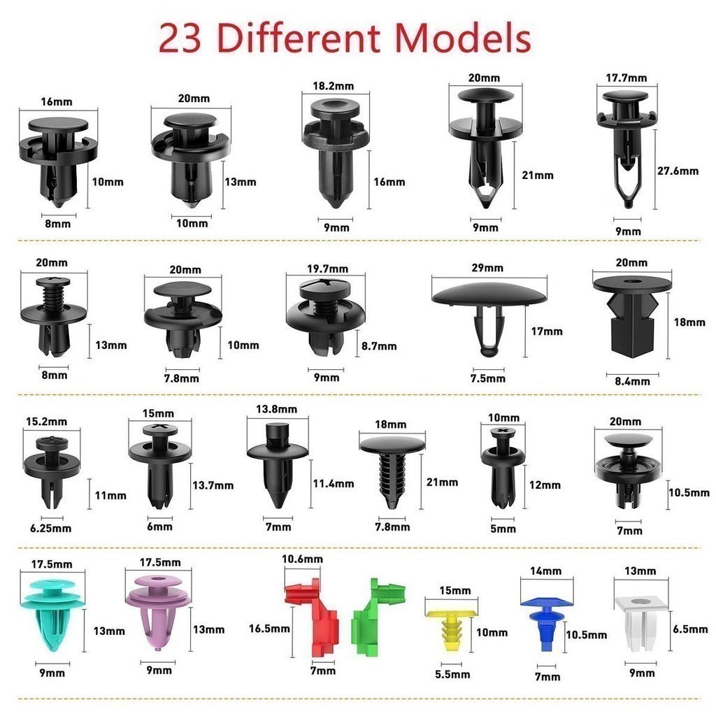 Professional Auto Clip Assortment Multi Size Plastic Retainers Metal ...
