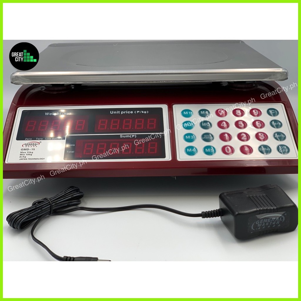 General Master Digital Weighing Scale 15 Kg. | Shopee Philippines