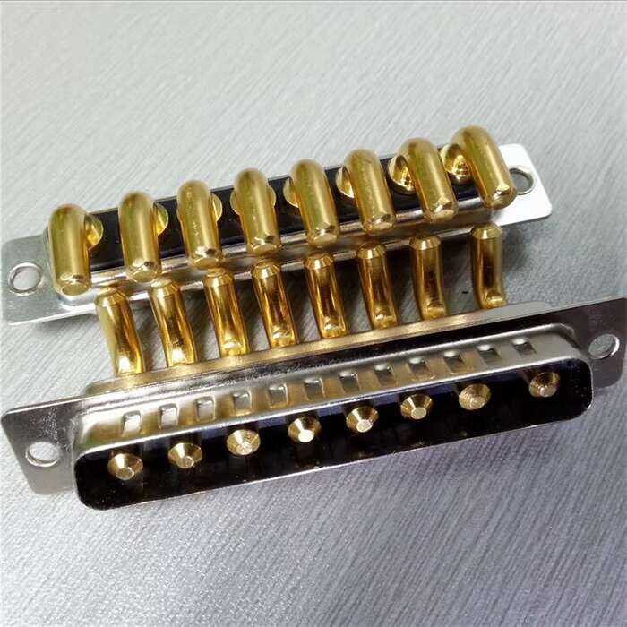 D-SUB High Current Connector 8W8 90 Degree Bent Pin Solder Plate Type ...