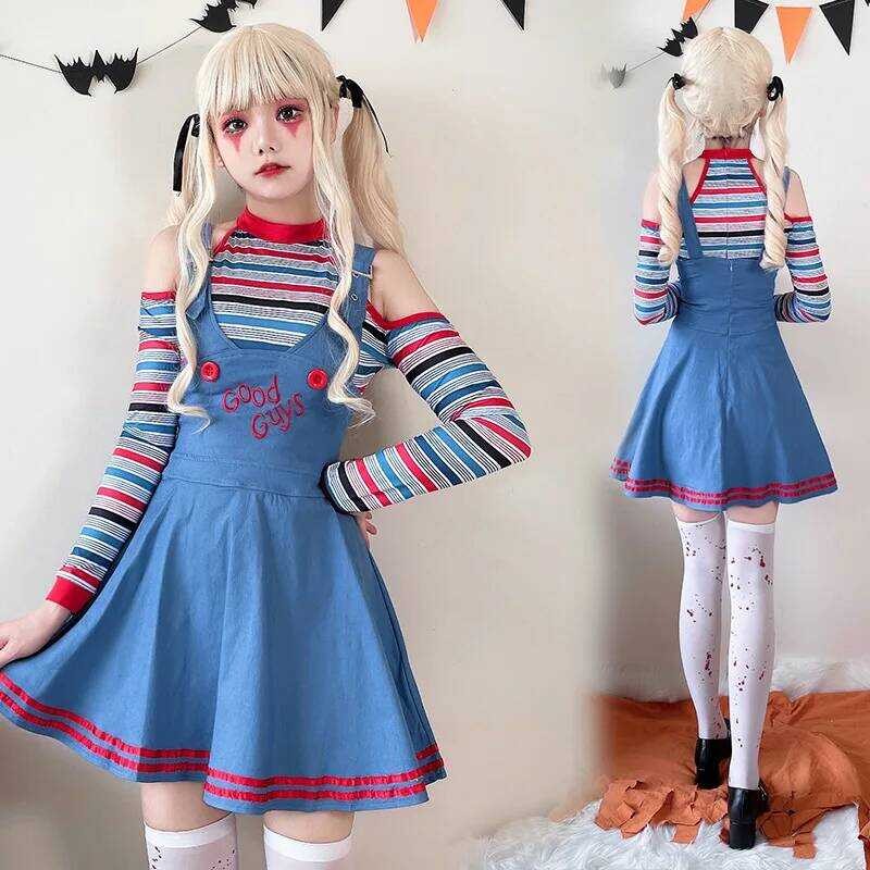 Tt Circus Clown Adult Child Cosplay Costume Horror Ghost Baby . Dress ...
