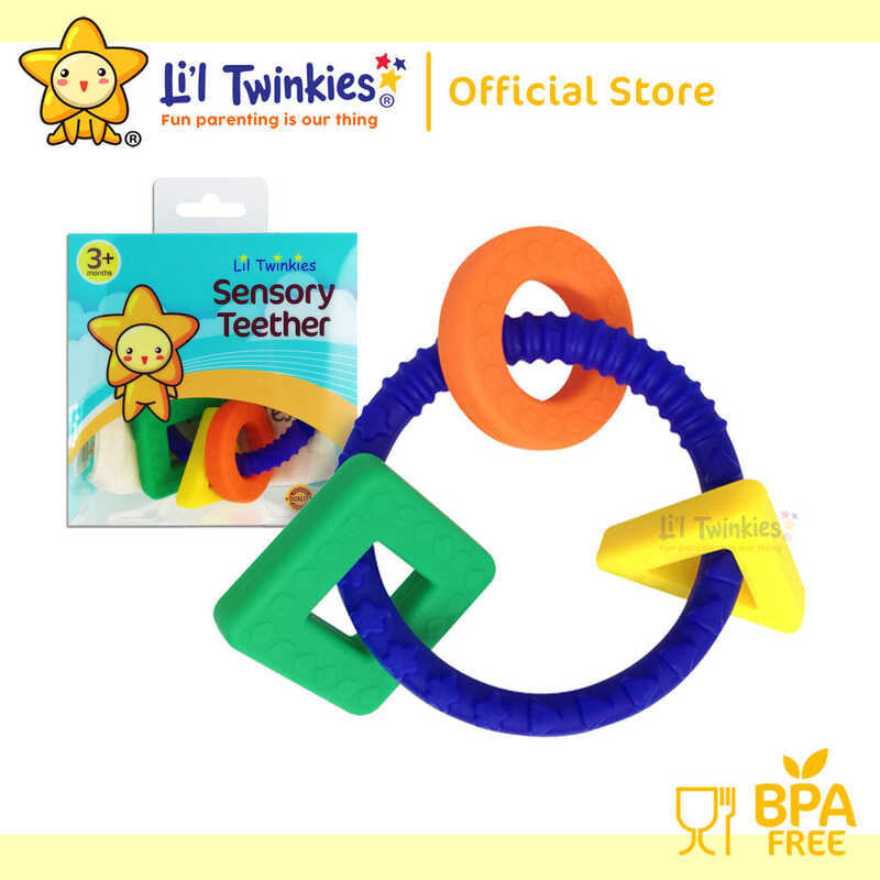 3 B30 Li'l Twinkies Sensory Teether Ring, Royal Blue (Bpa-Free) 004 94A ...