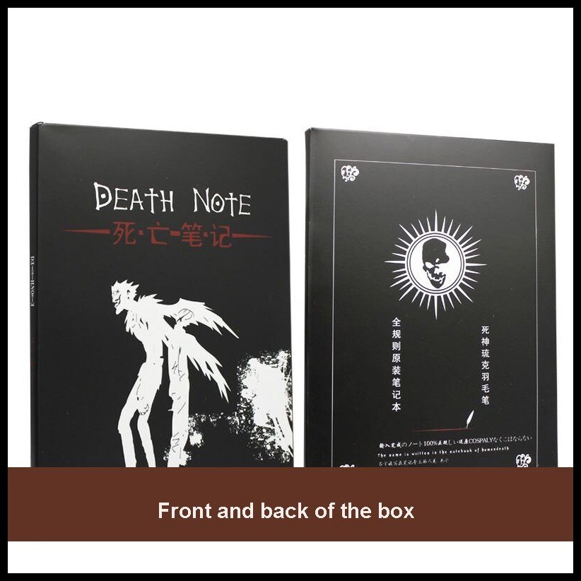 Anime Death Note Notebook Set Leather Journal and Necklace Feather Pen ...