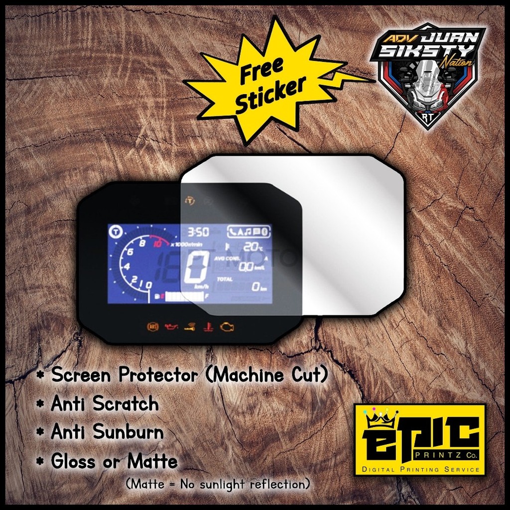 Honda ADV 160 Panel Gauge Protector (Clear Gloss & Clear Matte ...