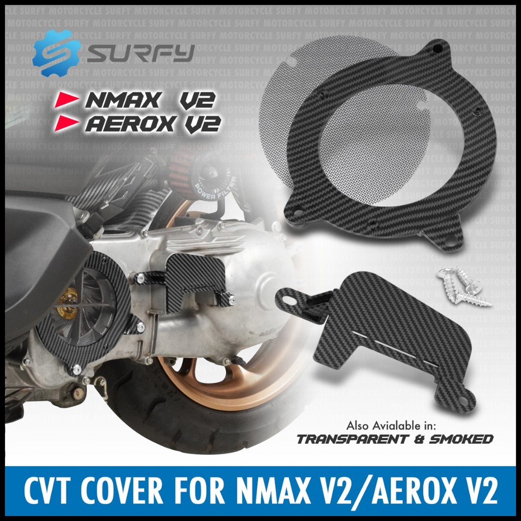Nmax Aerox v2 Transparent Acrylic CVT Cover Use As Arm CNC Radiator Fan ...